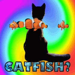 Rainbow Colored Catfish GIF | GIFDB.com