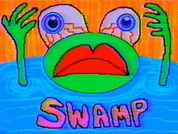 Rainbow Frog Stuck In Swamp GIF | GIFDB.com