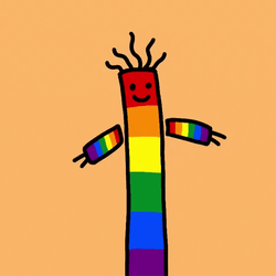 Rainbow Inflatable Tube Man Dancing GIF | GIFDB.com