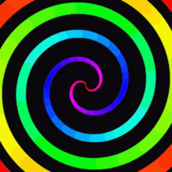 Rainbow Trippy Circle Spiral Loop GIF | GIFDB.com