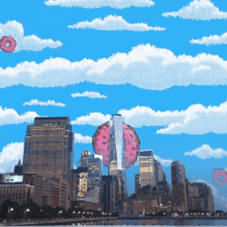 Raining Of Donuts In The City GIF | GIFDB.com