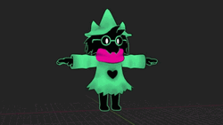 Ralsei Deltarune Neon Explode Disentegrate GIF | GIFDB.com