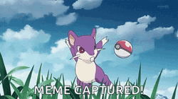 Rattata Pokemon Captured By Pokeball GIF | GIFDB.com