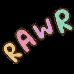 Rawr Multicolored Digital Text Art GIF | GIFDB.com