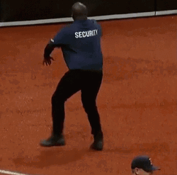 Rays Security Guard Dancing Throwing It Back GIF | GIFDB.com