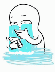 Reading Texts Happy Tears GIF | GIFDB.com