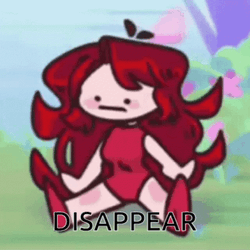 Red Hair Cartoon Girl Disappear Meme GIF | GIFDB.com