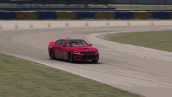 Red Hellcat Sports Car Drift GIF | GIFDB.com