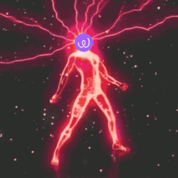 Red Lightning Animated Strikes Man GIF | GIFDB.com