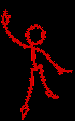Red Stickman Waving Goodbye GIF | GIFDB.com