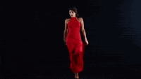 Silver Tight Dress Model Girl Walking Forward GIF | GIFDB.com