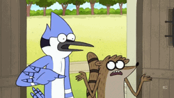 Mordecai 和 Rigby Hmm Gif
