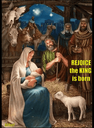 Rejoice The King Is Born Christmas Blessings GIF | GIFDB.com