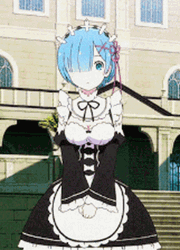 Rem Re Zero Anime Bow GIF | GIFDB.com