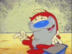 Ren And Stimpy Saw Laughing GIF | GIFDB.com