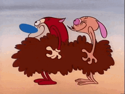 Ren And Stimpy Saw Tip Toe GIF | GIFDB.com