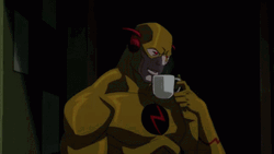 Reverse Flash Eobard Thawne Drinking Coffee GIF | GIFDB.com