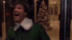 Revolving Door Screaming Elf Movie GIF | GIFDB.com