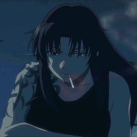 Revy Cool Smoking Wind Black Lagoon GIF | GIFDB.com