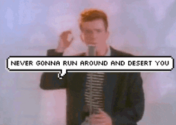 Rick Roll Meme Run Around And Desert You GIF | GIFDB.com