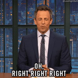 Riiight Seth Meyers Agreeing GIF | GIFDB.com