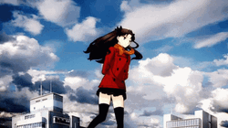 Rin Tohsaka Anime Walking Slowly GIF | GIFDB.com