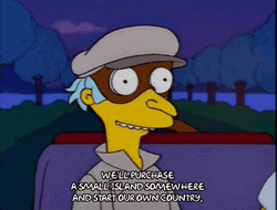 Robber Mr Burns Getting Away The Simpsons GIF | GIFDB.com