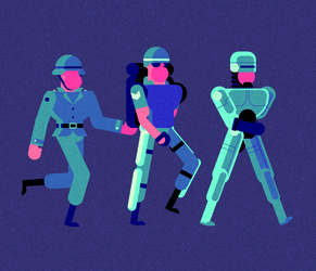 Robocop Animation Walking GIF | GIFDB.com