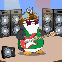 Rockstar Pudgy Penguin Jamming GIF | GIFDB.com
