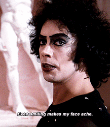 Rocky Horror Picture Show Meatloaf Smiling Hurts GIF | GIFDB.com