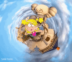 Rolling Dizzy Kaws GIF | GIFDB.com