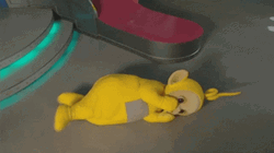 Rolling On The Floor Laughing Teletubbies Laa Laa GIF | GIFDB.com