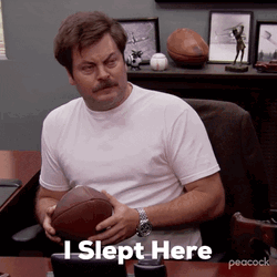Ron Swanson Jwu I Slept Here GIF | GIFDB.com