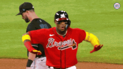 Ronald Acuna Jr Flexing Muscles GIF | GIFDB.com