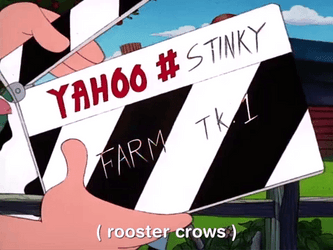 Rooster Crowing Yahoo Stinky GIF | GIFDB.com