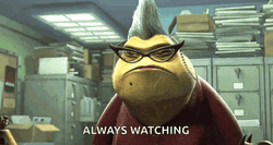 Roz Monsters Inc Always Watching GIF | GIFDB.com