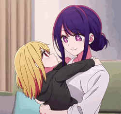 Ruby Hoshino And Ai Hoshino Hugging GIF | GIFDB.com