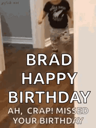 Running Kid Funny Happy Birthday Meme GIF | GIFDB.com
