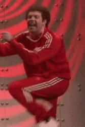 Comedian Jason Sudeikis Dancing Running Man GIF | GIFDB.com