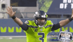 Russell Wilson In Yellow Jersey GIF | GIFDB.com