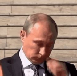 Russian President Vladimir Putin Crying Wiping Eyes GIF | GIFDB.com