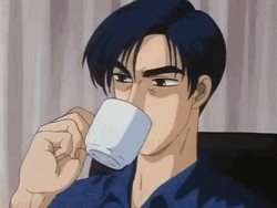 Ryosuke Initial D Sips Tea GIF | GIFDB.com