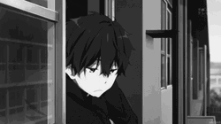 Sad Anime Boy Staring Out Window GIF | GIFDB.com