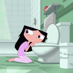Sad Girl Isabella In Bathroom Phineas And Ferb GIF | GIFDB.com