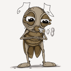 Sad Roach Smoking Animated GIF | GIFDB.com