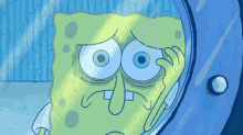 Sad Spongebob Squarepants Looking Out The Window GIF | GIFDB.com