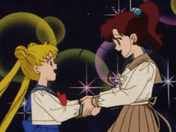 Sailor Jupiter And Venus Side Hug GIF | GIFDB.com