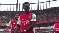 Saka Celebration Hug With The Teammates GIF | GIFDB.com