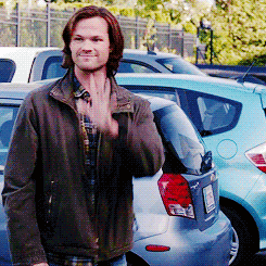 Sam Winchester Just Saying Hi GIF | GIFDB.com
