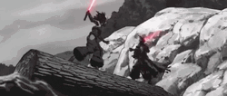 Samurai Fight Star Wars Visions GIF | GIFDB.com